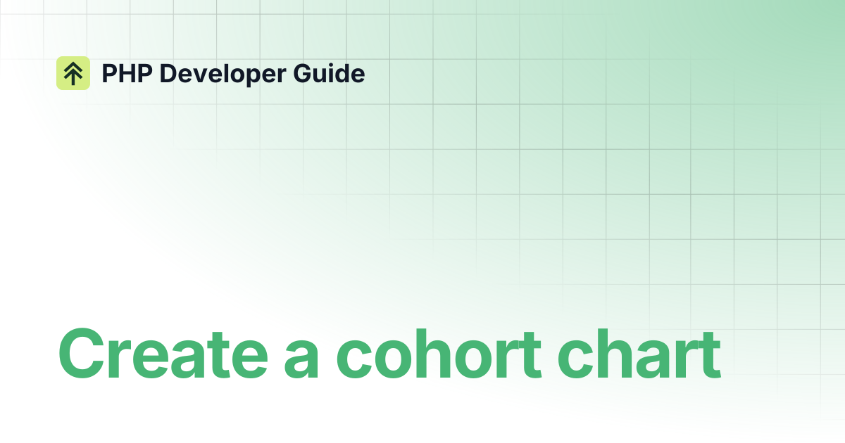 Create a cohort chart | PHP Developer Guide