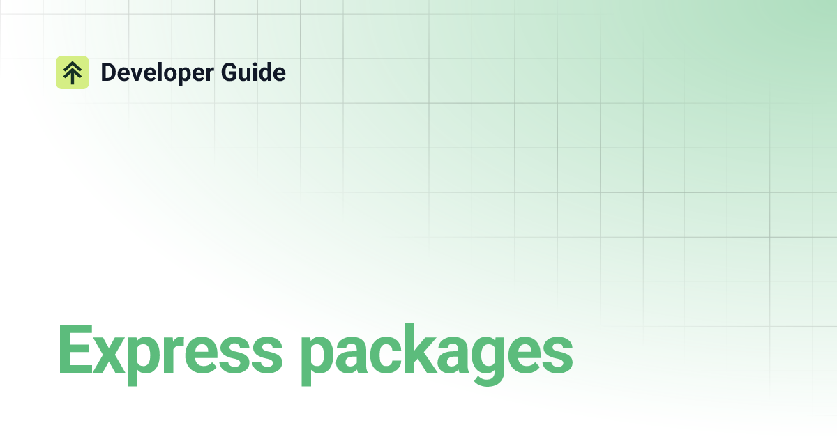Express packages | Developer Guide