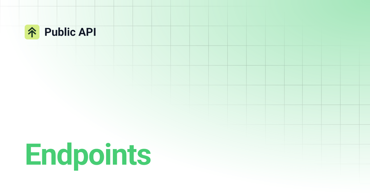 Endpoints | Public API