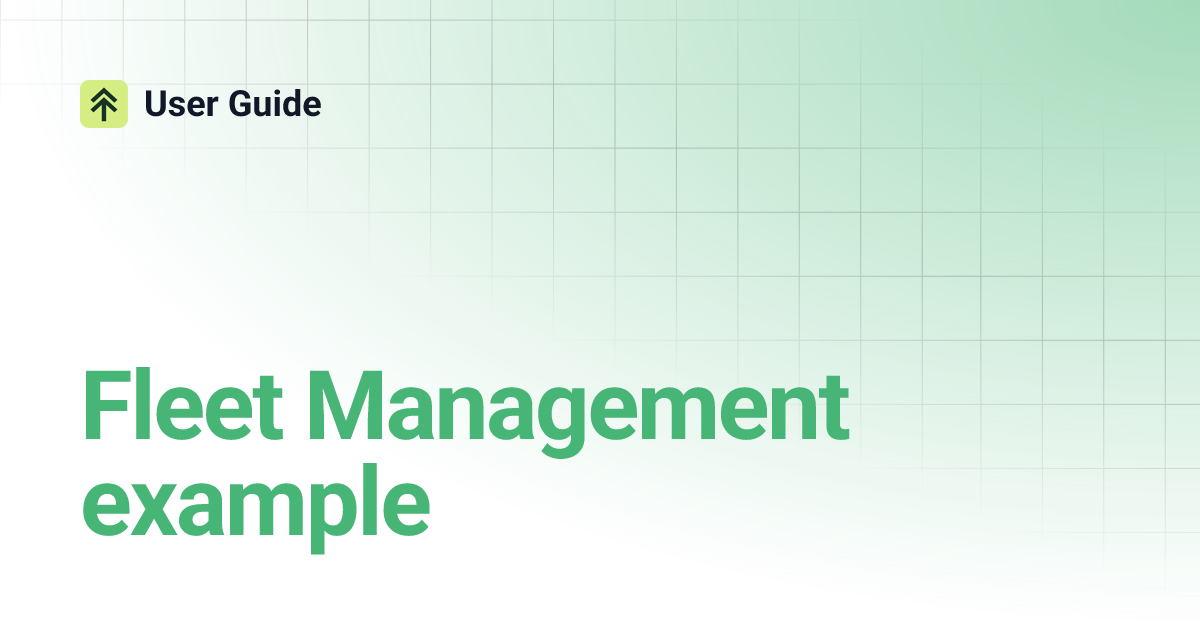 Fleet Management example | User Guide